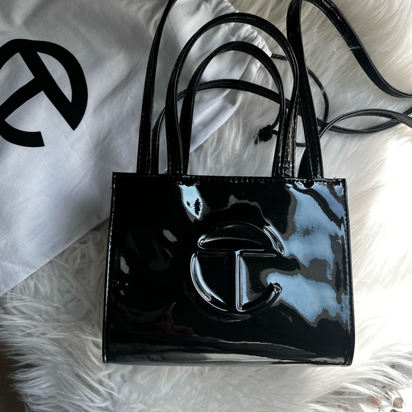 Telfar | Bags | Telfar Small Black Patent Leather Shopping Bag | Poshmark